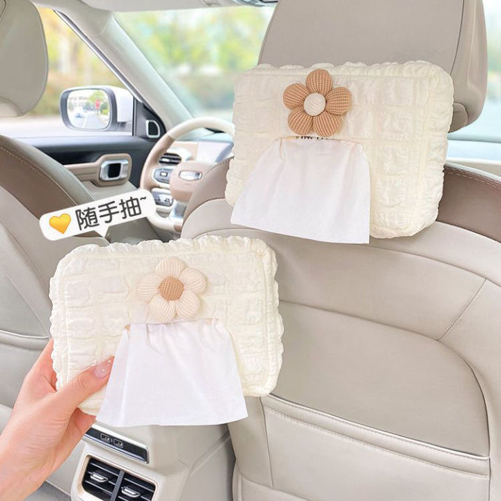 Car Mounted Tissue Box Large Size Tissue Holders Hangable Fabric Tissue ...