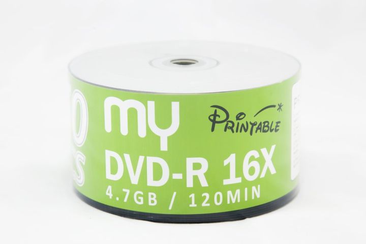 MY PRINTABLE DVD-R DVDR DVD Blank DISC 4.7GB 16X 120min (50 PCS) | Lazada