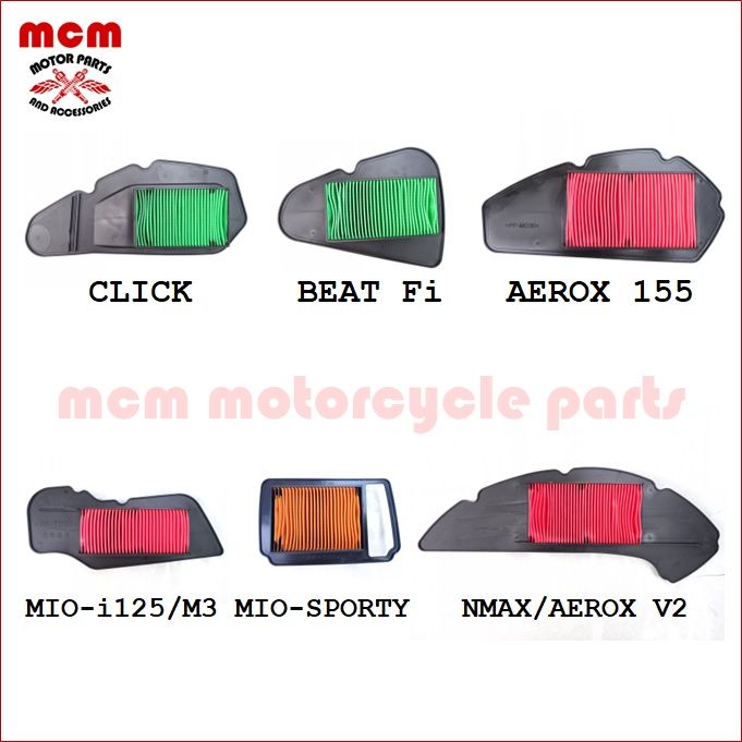 Air Filter Honda Click 125i Beat Fi Aerox 155 Yamaha Mio Soul i125 M3 ...