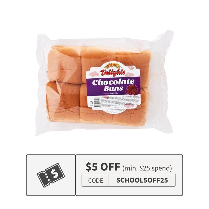 BonJour Delights Chocolate Buns 6's Bread Buns | Lazada Singapore