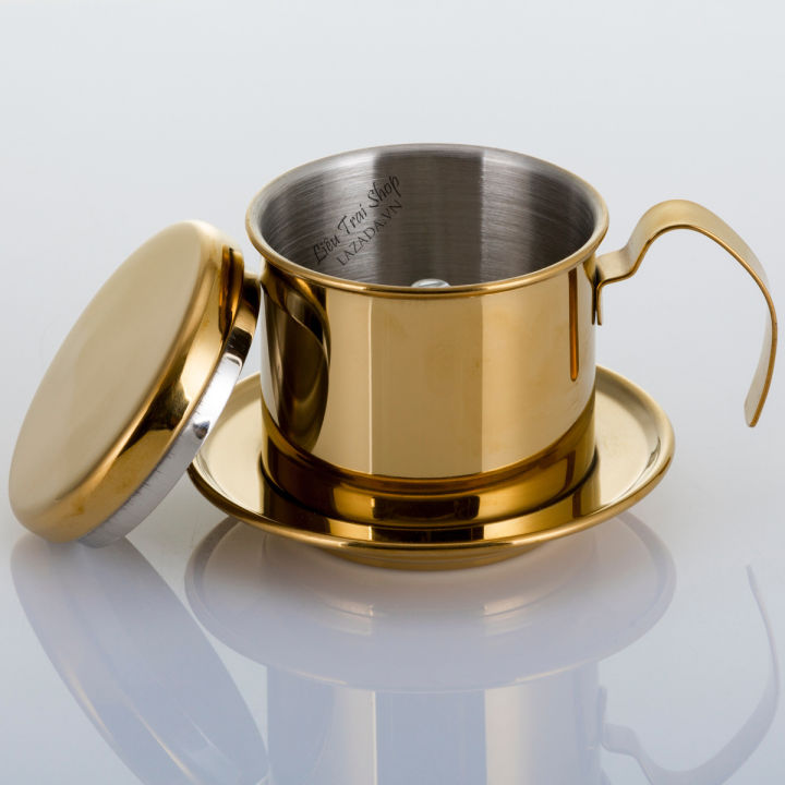 Phin pha cafe cà phê inox 304 mạ màu vàng công nghệ PVD | Lazada.vn