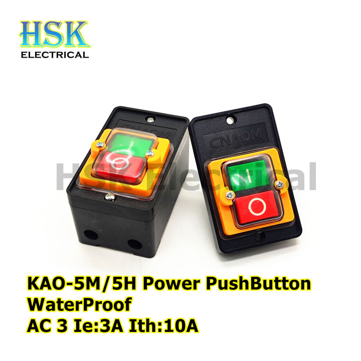 KAO-5M / KAO-5H Water Proof Power Pushbutton Switch AC 3 | Lazada PH