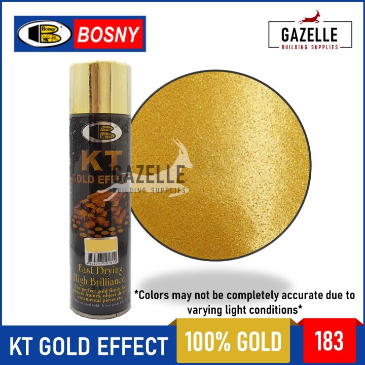 Bosny KT Gold Effect Spray Paint - 183 100% Gold | Lazada PH