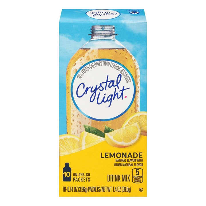 Crystal Light Lemonade Natural Flavor Beverage Drink Mix 10 Packets Per ...