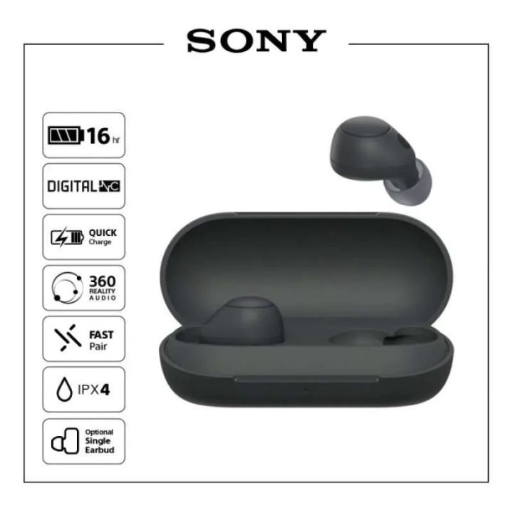 SONY WF-C700N Black Noise Cancelling Truly Wireless Buds | Lazada Indonesia