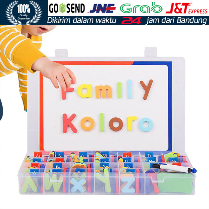 Magnetic Letters Set Papan Tulis Magnet Belajar Huruf Abc Alfabet Bisa ...