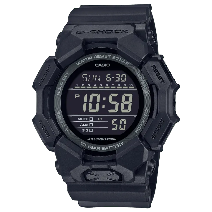 Casio G-Shock (GD-010-1A1DR) Black Resin Strap Shock Resistant 200 ...