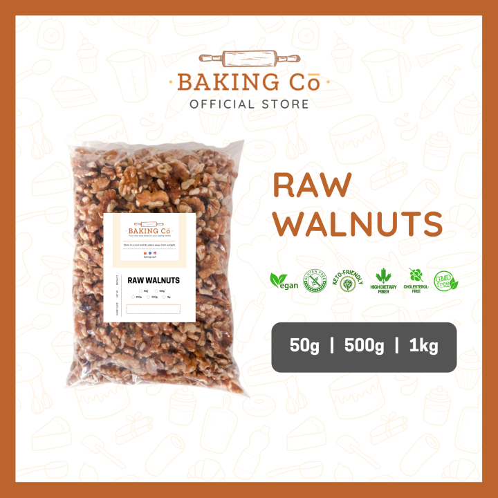 Baking Cō Raw Walnuts - 50g (sample)/ 500g/1kg | Lazada PH