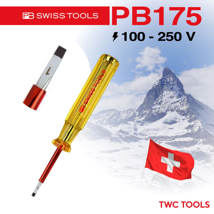 PB Swiss Tools ไขควงลองไฟ รุ่น PB 175.0-50 ไขควงเช็คไฟ ( Voltage Tester ...