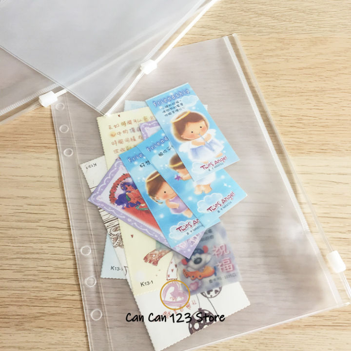 Ziplock bag PVC Waterproof Zip Bag for Cash Planner 6 Hole Notebook ...