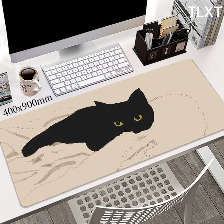 Office Mouse Pad Art Large Mousepad Keyboard Mat Cat Kawaii Deskmat XXL ...