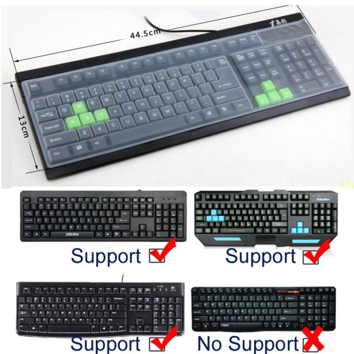 Keyboard Silicone Keyboard Skin Cover Universal Desktop PC Keyboard ...