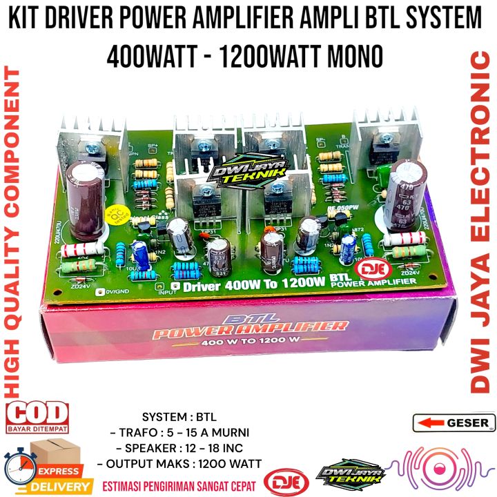 KIT DRIVER POWER Amplifier AMPLI BTL SYSTEM 400 - 1200W MONO RANIC 317 ...