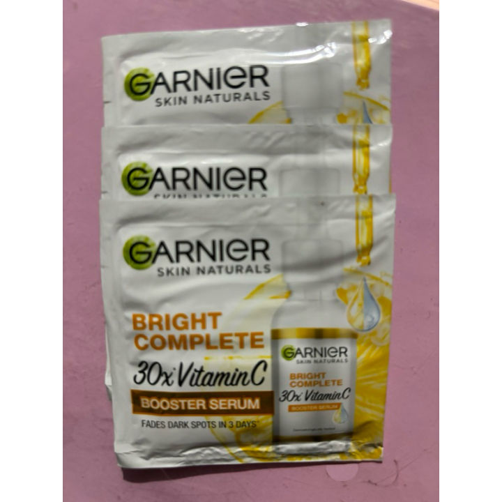 GARNIER Booster Serum (30x Vitamin C) * 3 PIECES - 1.5ml each * | Lazada PH