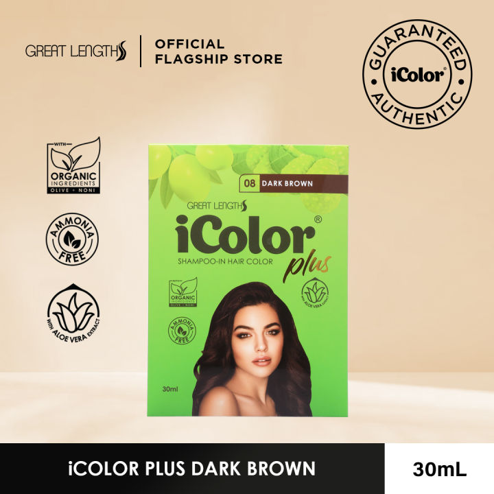 iColor Plus Shampoo-In Hair Color Dark Brown 30ml (Best Seller) | Lazada PH