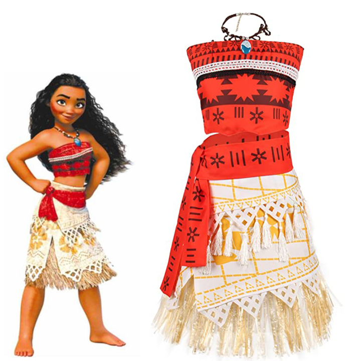 YoFunny house Moana Costume for Kids, Moana Dress Girls Adventure ...