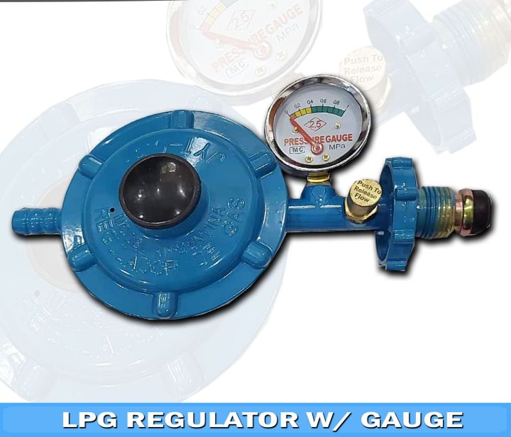 LPG Regulator with Gauge & Automatic Shut Off Safety Pin | Lazada PH