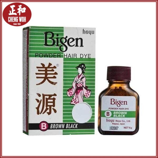 Bigen Permanent Powder Hair Colour - Brown Black 美源 粽黑色 Warna Rambut ...