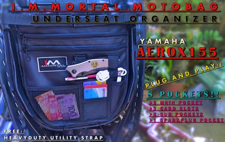 Aerox V1 Underseat Organizer 9 Pockets Durable Yamaha Under Seat ...