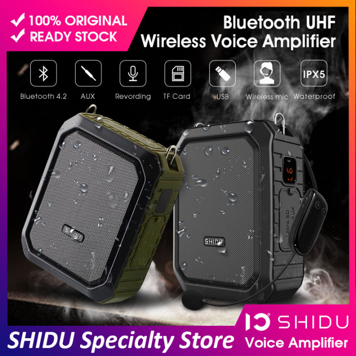 SHIDU 18W Portable Wireless Bluetooth Speaker Waterproof Voice ...