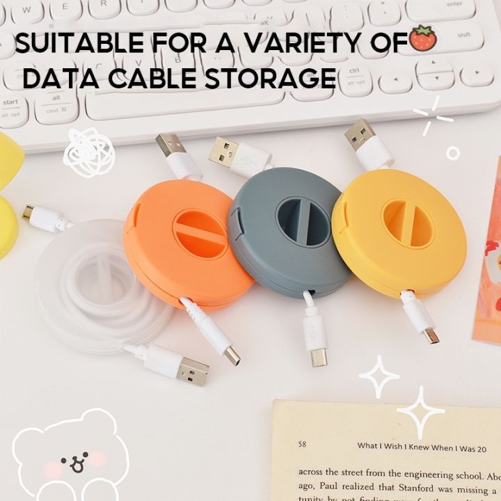 Multifunctional Portable Round Wire Winder Box Data Cable Storage Box ...