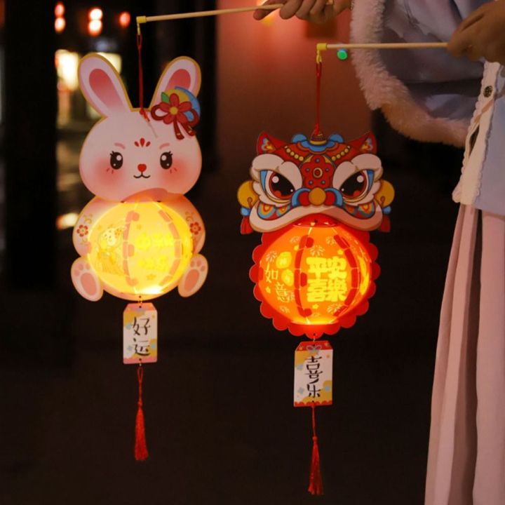 WENQI Hanging Rabbit Lantern Luminous Glowing Mid-Autumn Festival ...