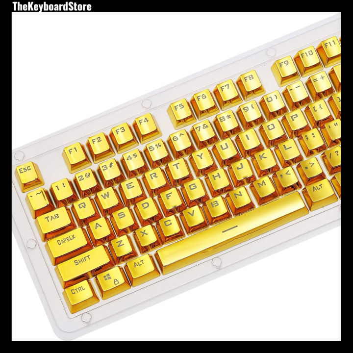 [Local Stock] PBT Gold Keycaps for Mechanical Keyboards | Lazada Singapore