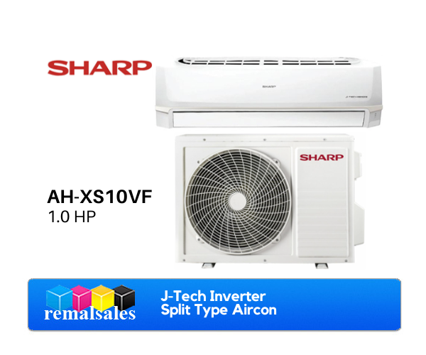 SHARP AH-XS10VF 1.0HP J-Tech Inverter Wall Split Type Aircon (Metro ...