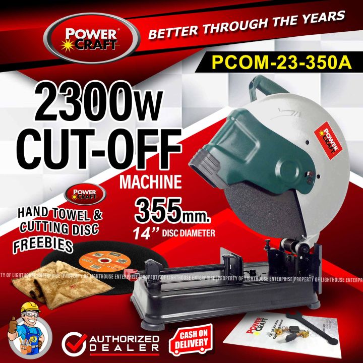POWERCRAFT 2300W Cut Off Machine / Chop Saw (PCOM 23-350A) with 14 ...