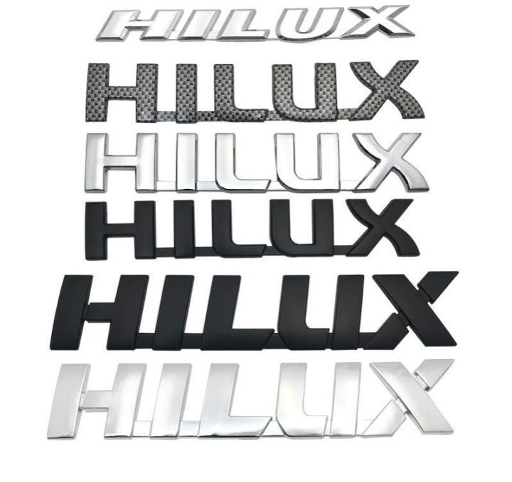 3D ABS Plastic HILUX Logo Car Letter Sticker, Trunk Decal, Badge Emblem ...