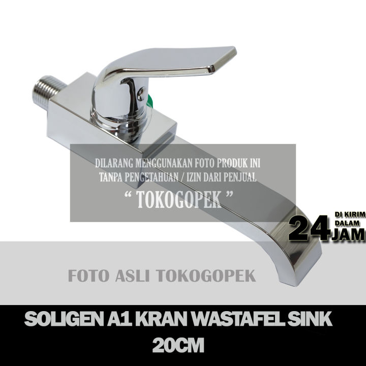 SOLIGEN A1 KRAN AIR TEMBOK - KERAN AIR WASTAFEL PVC CHROME 1/2" INCH ...