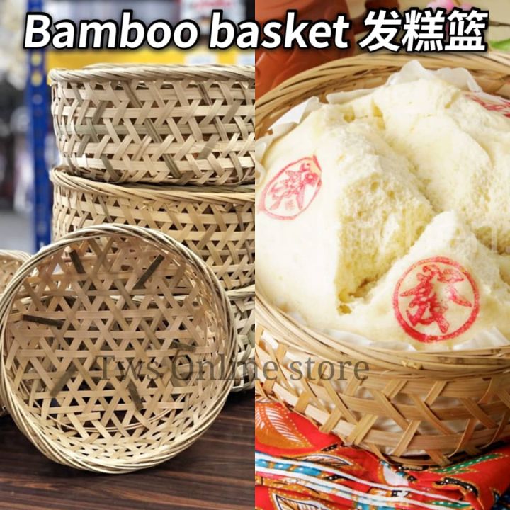 Handmade Bamboo Basket Ready Stock Bamboo Bakul Kukus Kuih / Bamboo ...
