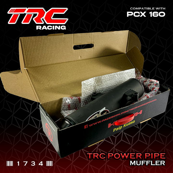 TRC Racing PCX 160 Power Pipe Muffler Exhaust with Removable Silencer ...