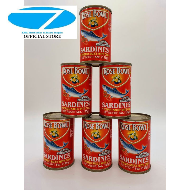 COD Rose Bowl Sardines (Red) in Tomato Sauce with Chili 155g | Lazada PH