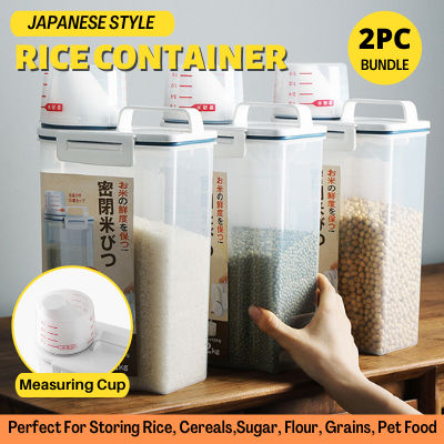 [SG] IMP House Rice Seal Container Rice Dispenser With Measuring Cup ...