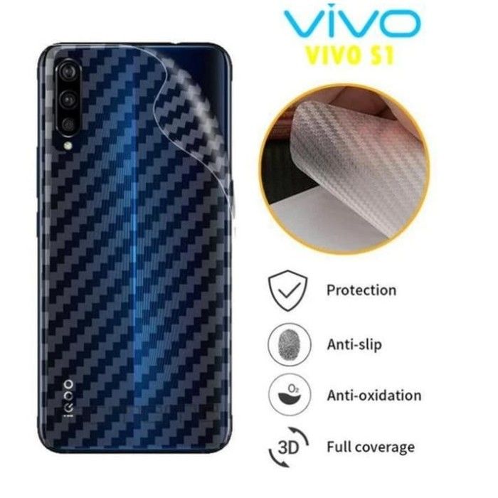 Garskin Carbon Skin Carbon Vivo S1 dan S1 Pro Back Sticker Skin ...