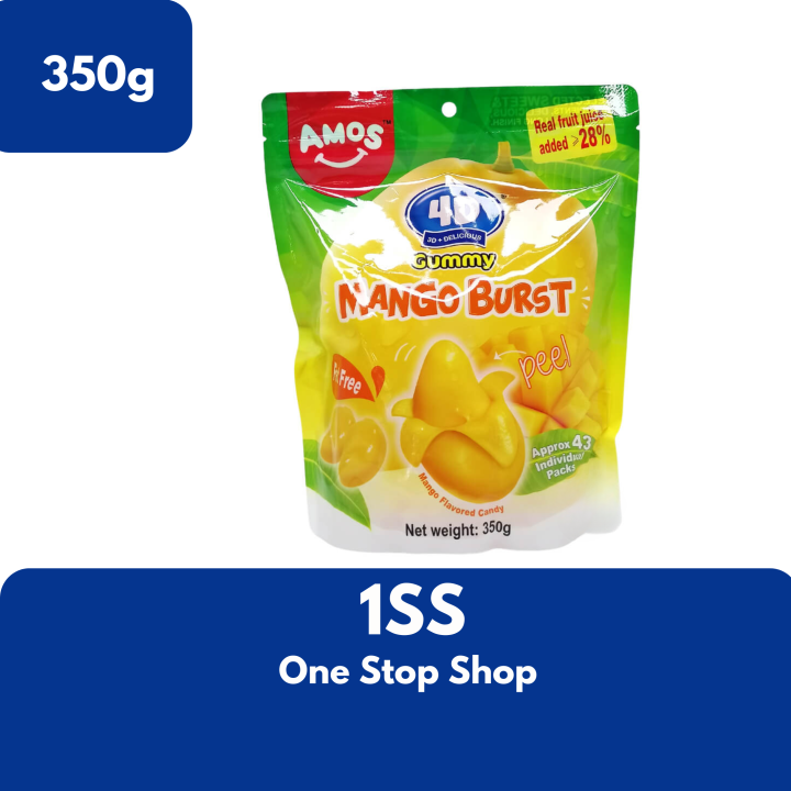 Amos 4D Gummy Mango Burst Candy, 350g | Lazada PH