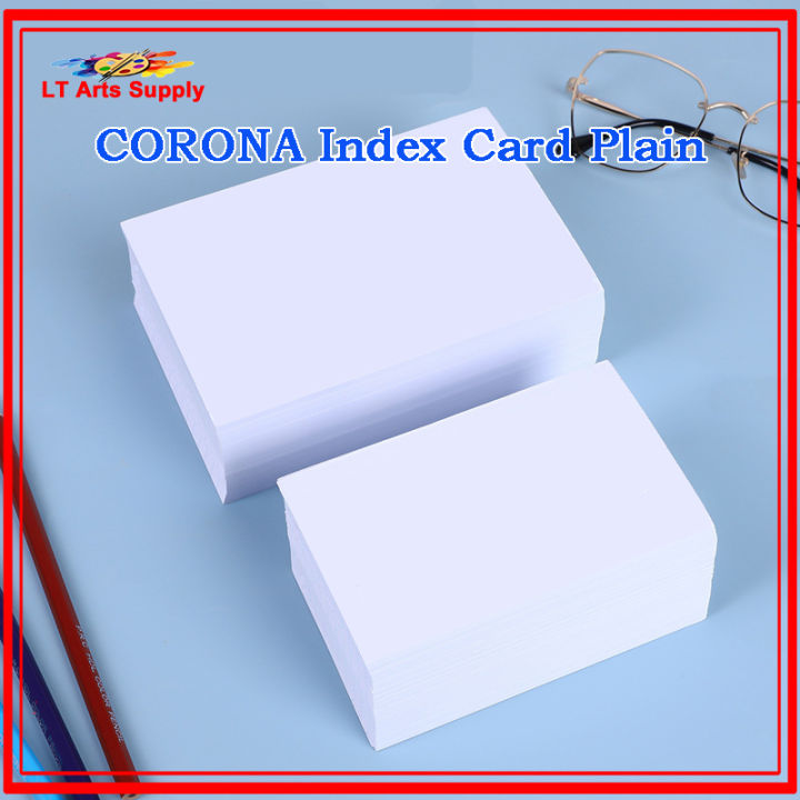 Blank Index Card / Corona Index Card Plain White 25sheets | Lazada PH
