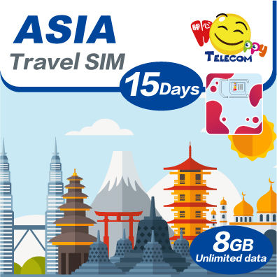 Happy Asia Sim - 15 Days Unlimited Data Travel Sim (4G 8GB) | Lazada Singapore