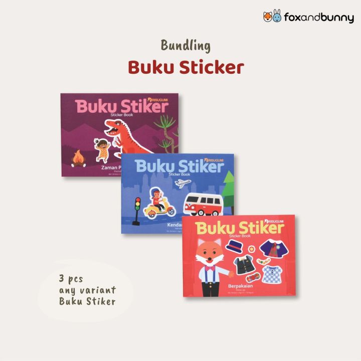 Foxandbunny - Buku Stiker Risugumi 3 Seri | Bundling Buku Stiker Anak | Paket Mainan Edukasi ...