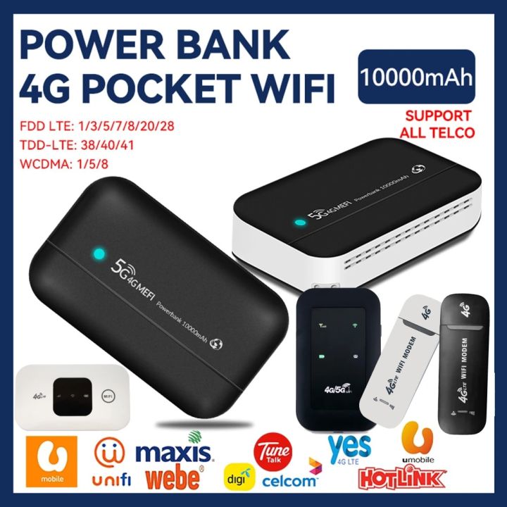 4G LTE Wifi Router 10000Mah Portable Charger Wifi PW100 Mobile Power ...