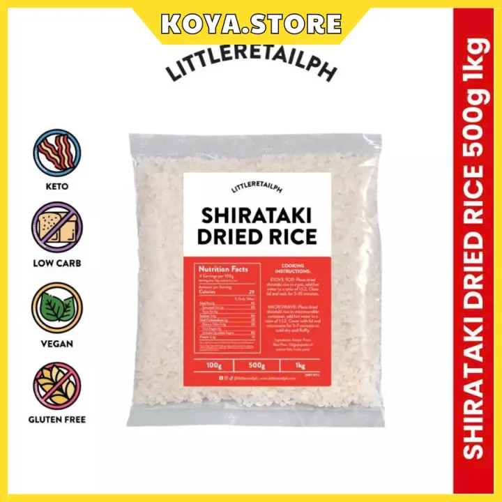 Dried Shirataki Rice 500g 1kg Konjac Keto/Low Carb Approved / skinny ...