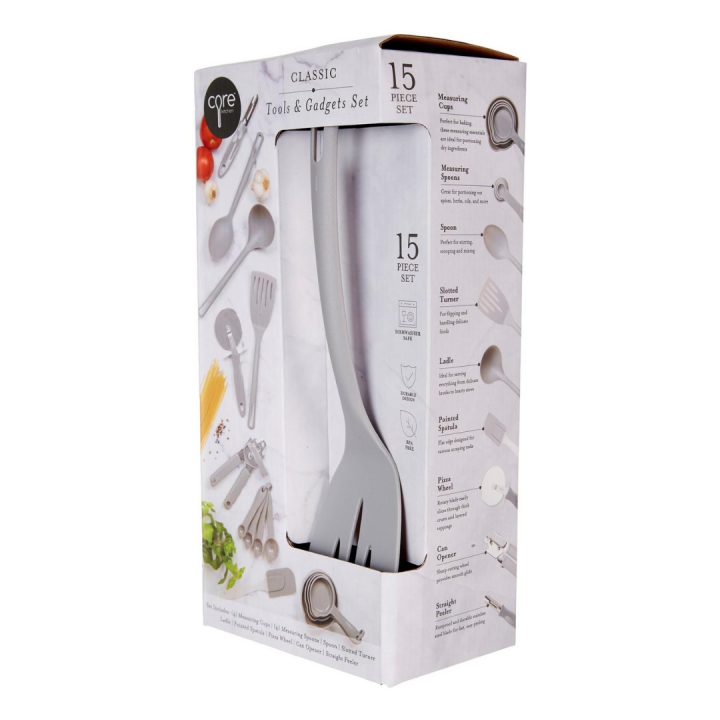 Core Kitchen 15 Pc Kitchen Tools & Gadgets Set - Grey | Lazada PH
