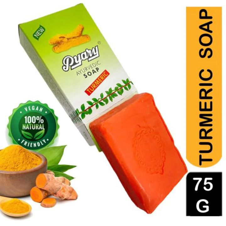 Pyary Ayurvedic Soap Turmeric 75 gr Original - Sabun Arab | Lazada ...