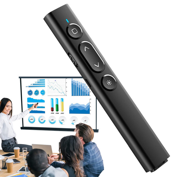 Presentation Clicker Type C Wireless Presenter Red Light Pointer ...