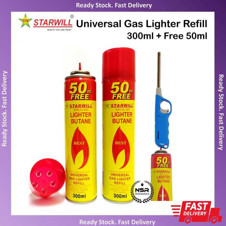 STARWILL Universal Gas Lighter Refill Lighter Butane Refill Pemetik Api ...