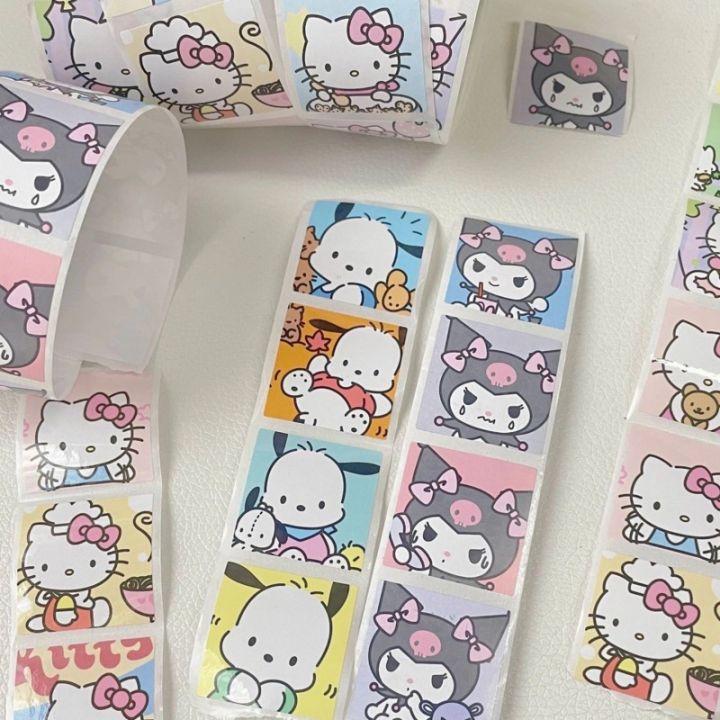 200PCS Kawaii Sanrio Kuromi Melody Cinnamoroll LinaBell Kitty Creative ...