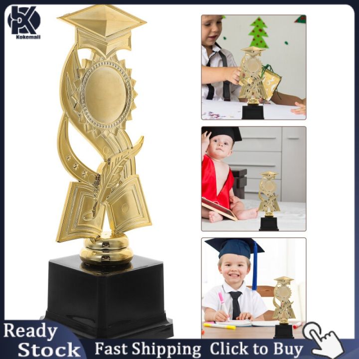Kokemall [New] Gold Trophy Cooperate Award Graduation Trophy Plastic ...