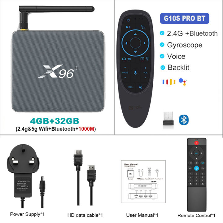 New X96 X9 Android 9.0 TV Box Amlogic S922X Quad Core Cortex A73 DDR4 8K HDR 10+ 64bit 2.4G&5G ...