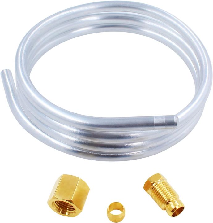 MENSI 1/4" Aluminum Tubing with Compression Olive Fittings M10x1 Female ...